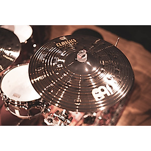 Meinl 16" Crash Cymbal - Classics Custom Dark - Made in Germany, 2-YEAR WARRANTY (CC16DAC)