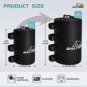 GALTEED Canopy Water Weight Bag,220 LBS Water Tent Weights Set of 4 Leg Weights for Pop Up Canopy,Canopies,Tent,Gazebo,Black