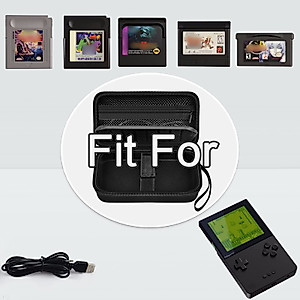 Hard Case Compatible with Analogue Pocket Handheld Game Console, Portable Mini Game Player Storage Bag for Video Games Cards, Charging Cable and Accessories (Box Only)-Black