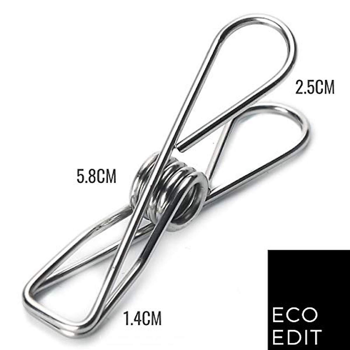 Eco Edit Eco-Clips | 316 Marine Grade Stainless Steel Pegs Clothes pins | 40 Pack | Sustainable, Eco Friendly, Stylish and Modern | Home, Laundry, Office or Gift | Multipurpose | No Rust, Marks, Waste