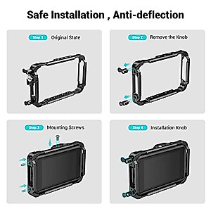 SmallRig Ninja V Cage/Ninja V+ Monitor Cage for Atomos Ninja V and Ninja V+,Built-in NATO Rail and HDMI Cable Clamp Monitor Cage CMA2209