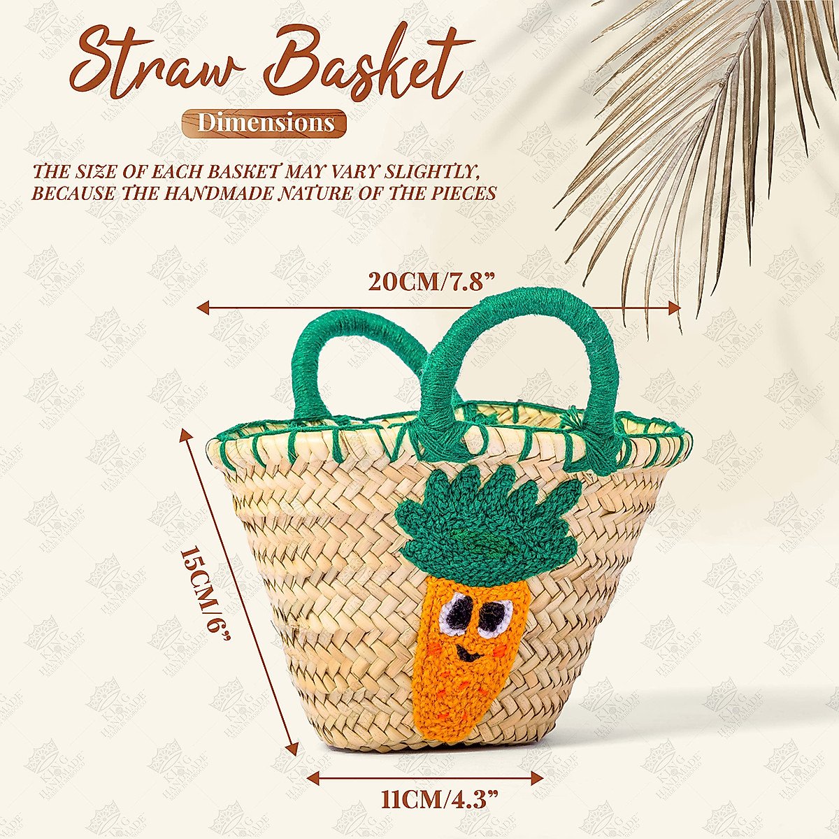 Personalized Easter Basket - Handmade Bunny Baskets With Custom Name, Cute Rabbit And Colorful Pompoms For Kids - Perfect For Easter Egg Hunt, Storage Candies, Spring Birthdays And Baby Showers