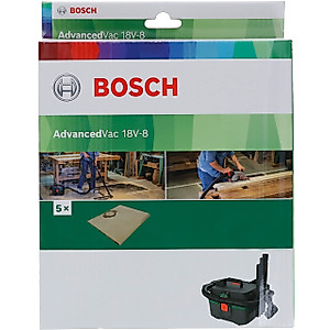 Bosch Accessories Paper Bag (for Bosch AdvancedVac 18V-8, Accessories Vacuum Cleaner)
