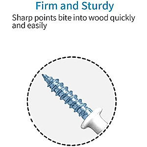 HULISEN 2.9" Large Ceiling Hooks, 12 Pcs Heavy Duty Screw-in Wall Hooks, Vinyl Coated Sturdy Screw Cup Hook for Hanging Plants, Mugs, Wind Chimes, Utensils (Easy to Install)