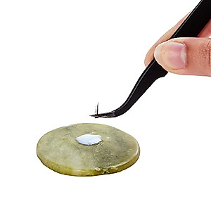 8 Pack Jade Stone Eyelash Extension Glue Holder, Beauty Products for Women (Pink, Green, 2 Inches)