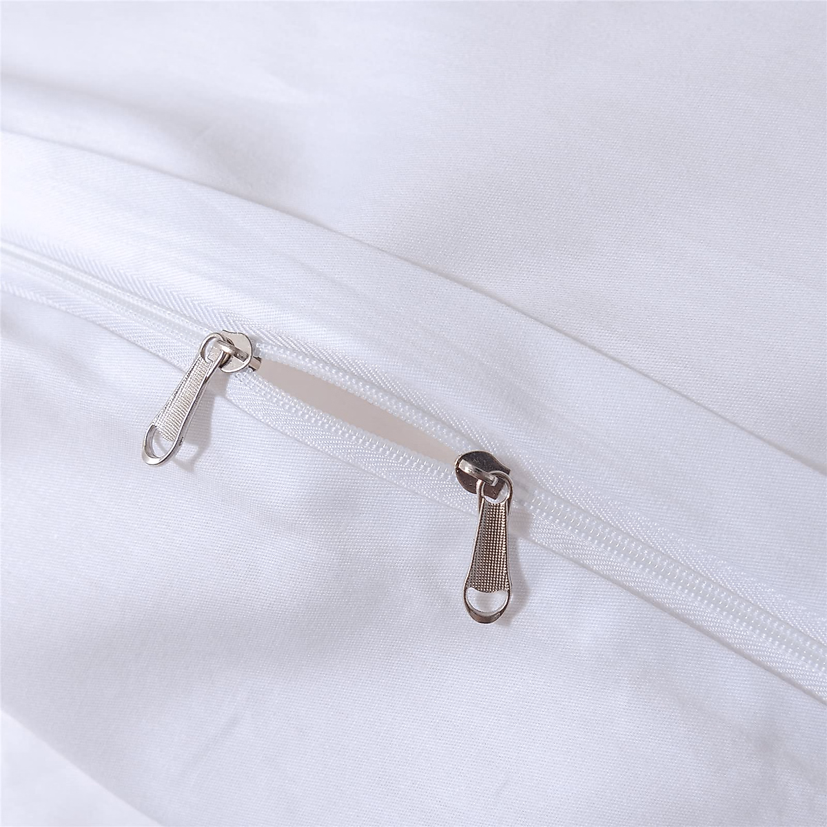 BuLuTu Kids Duvet Cover Full Cotton White/Grey,Premium Boys Girls Bedding Sets Queen,Double Bed Comforter Cover Zipper Closure,Forest Tree Print Pattern,Super Soft,Breathable,No Comforter