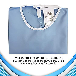 NYOrtho Non-Surgical Reusable Washable protective Isolation Gown Level 2 (1 pack)