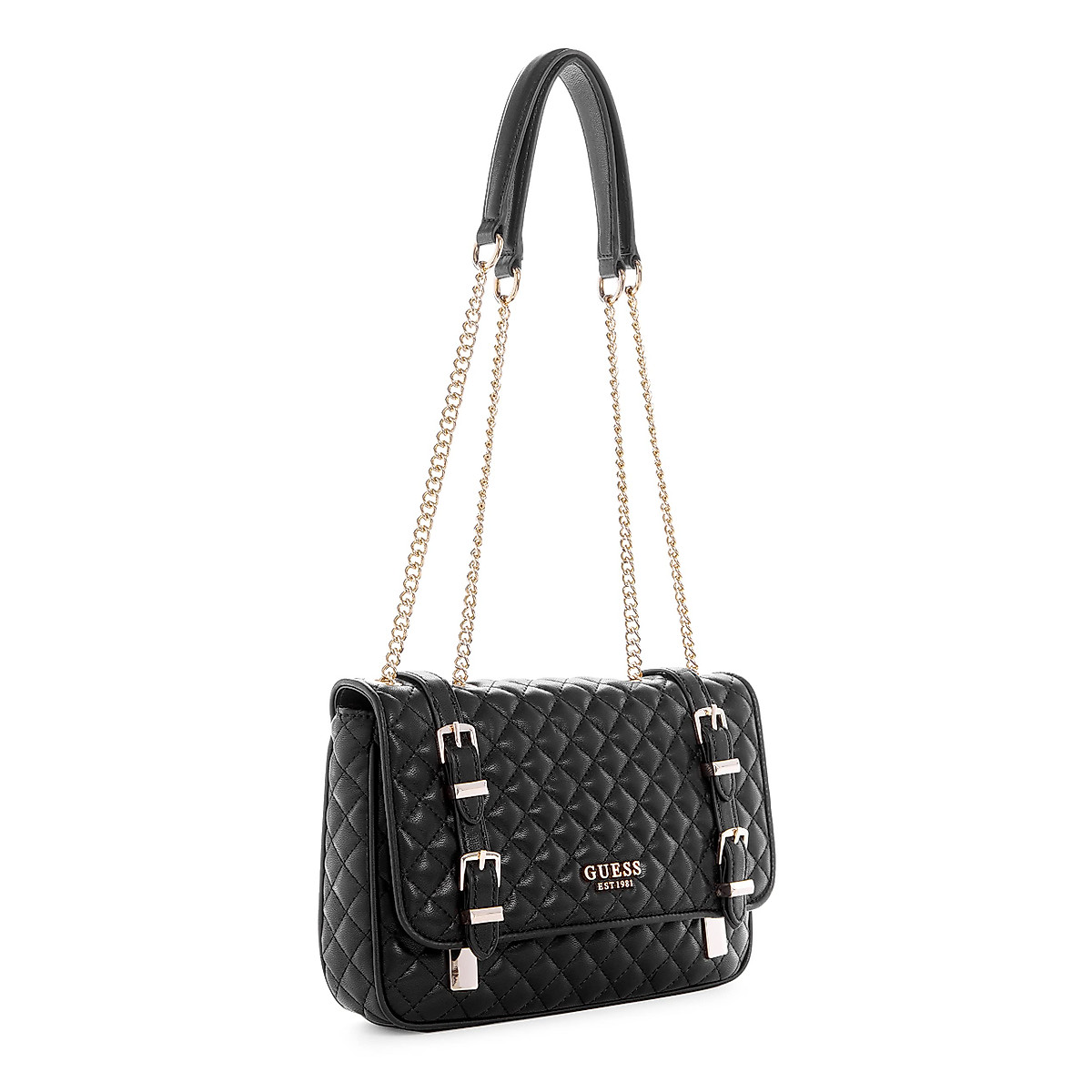 GUESS Adam Convertible Crossbody Flap, Black