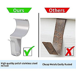 No-Hole Needed Vinyl Siding Hooks Hangers for Hanging 8 Pack, Heavy Duty Light Mailbox Planter Hanger 8 Pack