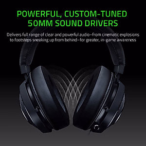 Razer Kraken Tournament Edition THX 7.1 Surround Sound Gaming Headset: Retractable Noise Cancelling Mic - USB DAC -  For PC, PS4, PS5, Nintendo Switch, Xbox One, Xbox Series X & S, Mobile – Black