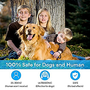Ahwhg Anti Barking Device, Dog Barking Control Devices,Rechargeable Ultrasonic Dog Bark Deterrent up to 16.4 Ft Effective Control Range Safe for Human & Dogs Portable Indoor & Outdoor(Blue)