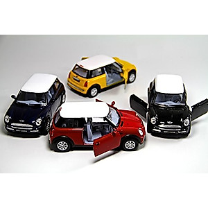 KiNSMART Mini Cooper S 5" 1:28 Scale SetOf4 Die Cast Metal Model Toy Car w/ Pullback Action