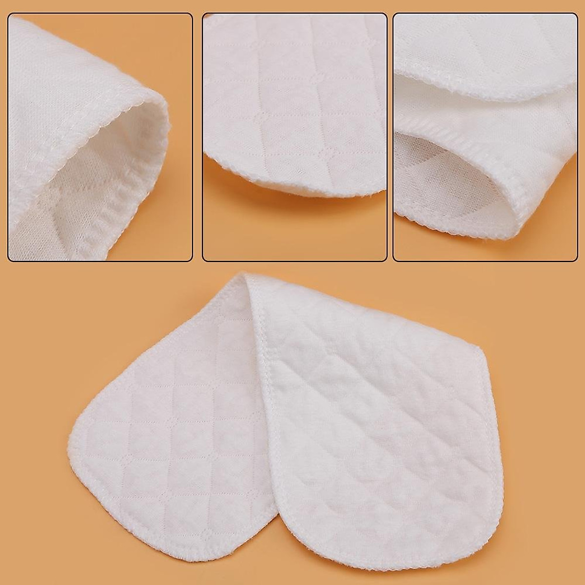 10PCS Reusable Nappy Liners Adullt Washable Layers Soft Incontinence Cloth Diaper Insert Liner Nappy Pad Baby Cotton Fiber Inserts for Cloth Diapers(Insert 6 Layers)