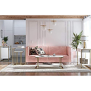 CosmoLiving Cosmopolitan Camila Laptop Desk, White Nesting Tables