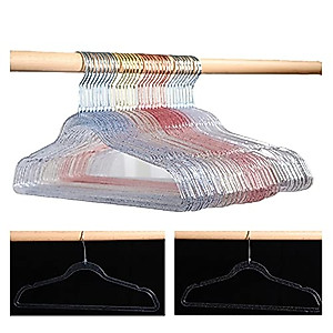 XIAOBAWAN Space Saving Clothes Hangers 5 Pcs Clear Acrylic Clothes Hanger with Gold Hook Transparent Shirts Dress Child Adult Universal Hanger (Color : Gold, Size : 40cm)