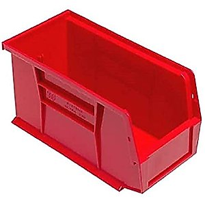 Quantum Storage Ultra Stack & Hang Heavy Duty Bin, Red, 11" x 5" x 5" (Case of 12)