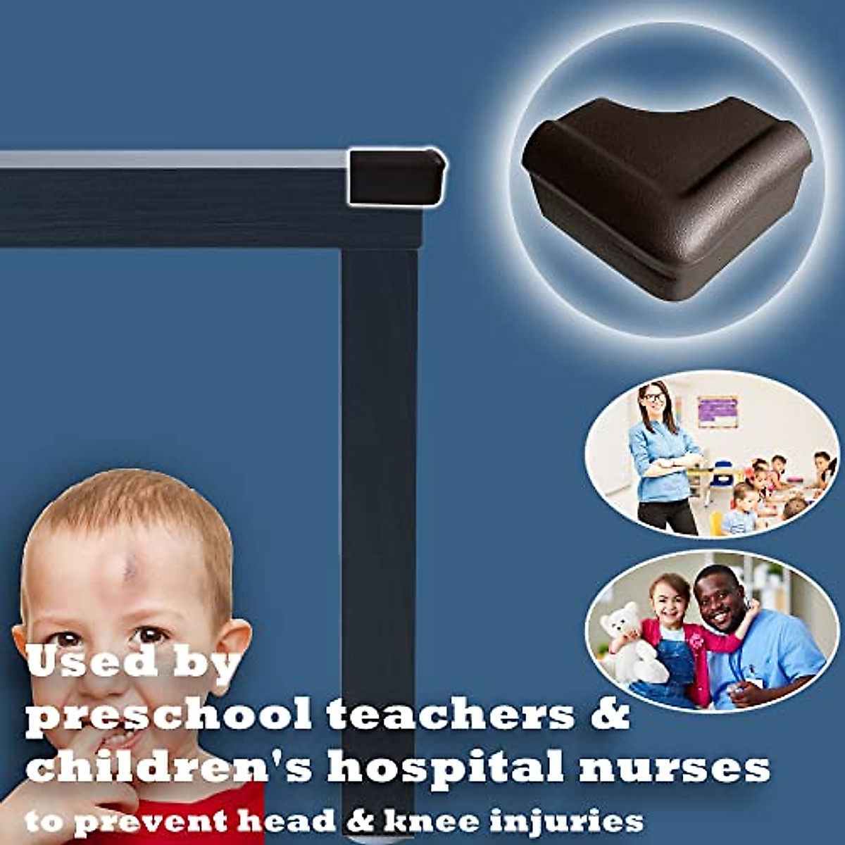 Corner Protector Baby Proofing Corner Guards. Table Corner Protectors for Baby to Prevent Head & Knee Injuries. Adhesive Pre-Taped, 8 Pack