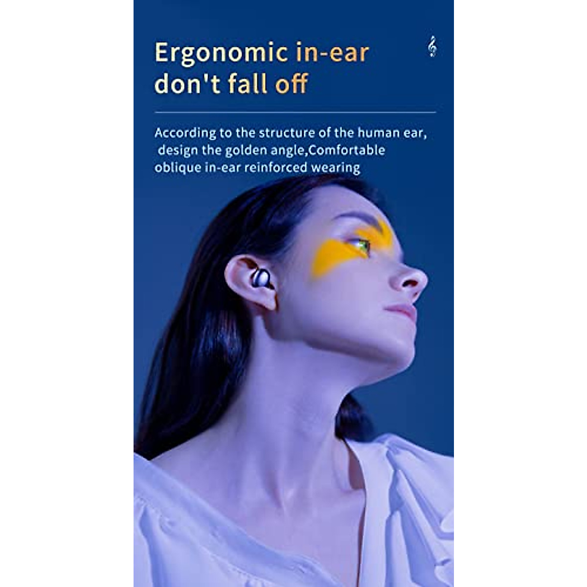 Bluetooth Headphones True Wireless Earbuds 48Hrs Playtime with Wireless Charging Case LED Power Display Wireless & Type-C Charging Waterproof in-Ear TWS Earphones for Phone Computer Laptop Sports