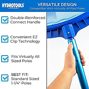 Swimline 8039 Premium Extra Strong Leaf Skimmer Net Head Cleaner for Swimming Pool Spa Fountain Pond Hot Tub Leaves Bugs Debris Fine Cleaning Maintenance, Heavy Duty Large, Blue