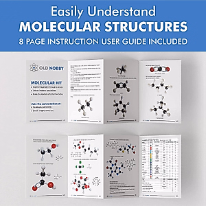 Old Nobby Organic Chemistry Set (425 pc) Molecular Model Kit with Atoms, Bonds, Guide, Bond Removal Tool - STEM Science Kits for Kids Toys Chemistry Set for Students Teachers Young Scientists