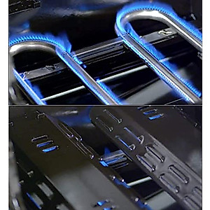 Criditpid Grill Replacement Parts for Master Forge MFA350CNP, MFA350BNP, Porcelain Steel Heat Plate Shield Burner Cover, Stainless Burner Tube Replacement for Dyna-Glo DGP350NP, 101-03005.