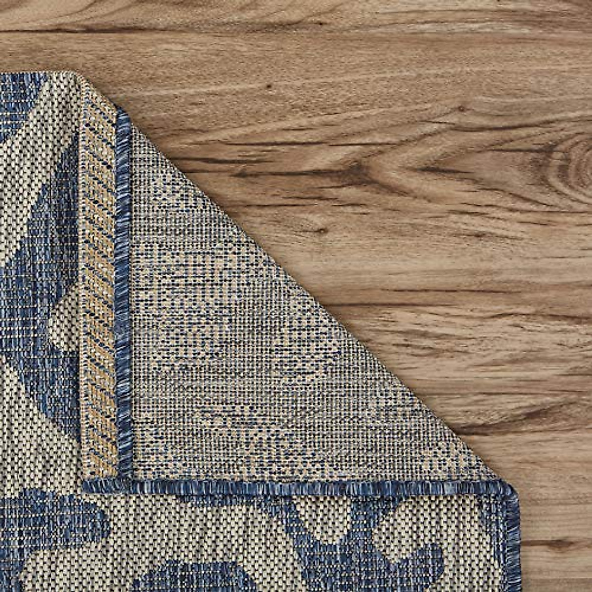 LR Home Captiva Belize Reef Indoor/Outdoor Area Rug, 5' x 7', Navy/Gray