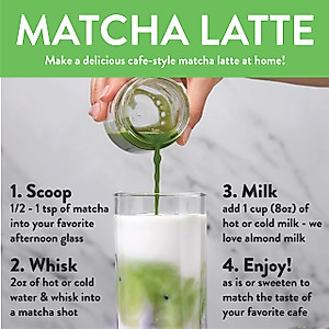 FGO Organic Matcha Green Tea Powder, Japanese Culinary Grade for Cooking, Baking, and Smoothies, 4 Ounce Resealable Bag, Packaging May Vary (Pack of 1)
