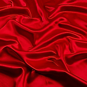 Bridal Satin Red, Fabric by the Yard