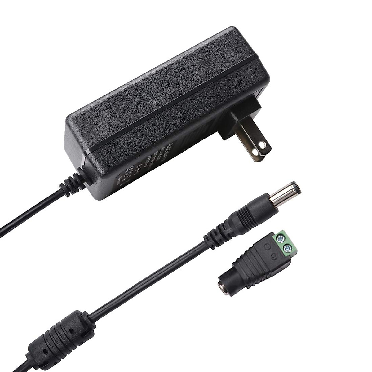 Quentacy 12V 3A Power Supply Adapter AC/DC Converter 110V 240V to 12V Transformer 36W 5.5x2.1mm DC Female Barrel Connector for LED Strip Lights CCTV Camera DVR NVR Audio/Video Wall Plug 2Pack