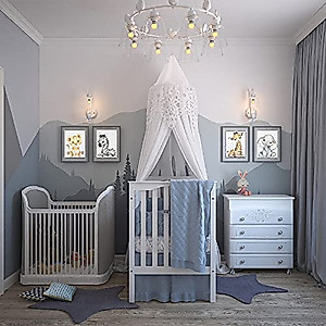 Kiddale Baby Watercolor Animals Wall Art Prints Set of 4 (8x10),Tiger Elephant Zebra Giraffe Safari Animals Pictures Nursery Decor Art,Stretched and Framed Ready to Hang