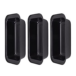 Baking Loaf Bread Pan, Reusable and Durable 3PCS Black Non Stick Coating Rectangular Mould Pan for Home Kitchen