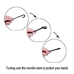 Caydo 200 Pieces Black Pipe Cleaners Craft Chenille Stems for DIY Art Creative Crafts and Decorations (12 Inch x 6 mm)