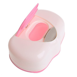 ZHIZHOU Storage Box 1 Piece Plastic Wet Wipes Storage Case Box Refillable Container 80 Sheets Yellow