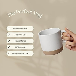 Unboxme Givenne Ceramic Mug Set 4pk of 12oz - Trendy Gloss Body & Nature-Baked Base - Microwave-Safe Coffee Mug with Unique Artisanal Character - Ceramic Material - For Coffee Mugs and Coffee Cups