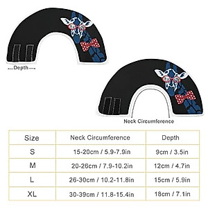 Giraffe Bow Tie Soft Dog Cone Collars Protective Adjustable Cat Recovery Collar to Stop Licking XL, style