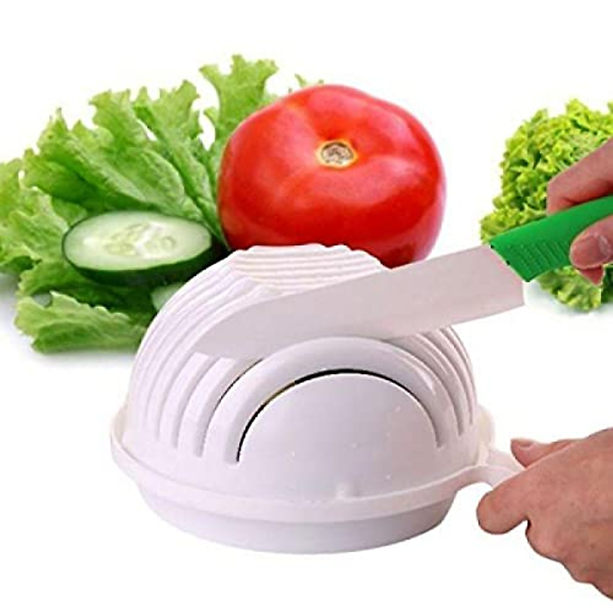 Vegetable Chopper, Chop Fresh Vegetables and Fruits in Seconds BPA Free Salad Shooter, Cutter for Lettuce or Salad -
