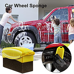 3 Pcs Tire Dressing Applicator,tire Applicator Pad,car Detailing Sponge,Car Cleaning Supplies,Tire Shine Applicator Pad, Durable And Reusable Tire Dressing Applicator Pad For Applying Tire Shine