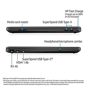 HP 15 Laptop, 15.6" FHD Computer, Intel Celeron N4020 Processor, 16GB RAM, 256GB SSD, 1-Year Office 365, Google Classroom Zoom for Business Student, Windows 10 S Mode＋TSBEAU 3.0 Hub & USB LED Light