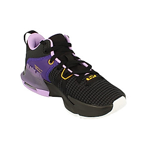 Nike Men's Lebron Witness 7 Basketball Shoe, Black/University Gold-Lilac, 11 M US