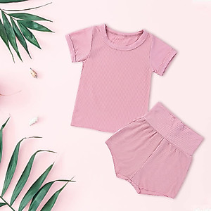 TBUIALL Baby Clothes Toddler Girl Toddler Sports Shirt Ropa De Bebe Elegante Nina 6 Month Birthday Outfit Girl Baby Valentines Day Outfit Boy Infant Girl Long Sleeve Romper (Red, 3-4 Years)