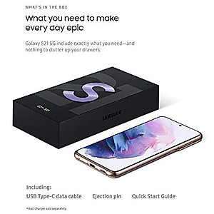 Samsung Galaxy S21 5G (128GB, 8GB) 6.2" AMOLED 120Hz, Snapdragon 888, Global 5G Volte (GSM + CDMA) Factory Unlocked (AT&T, Verizon, T-Mobile, Metro) G991U1 ( Phantom Violet) (Renewed)
