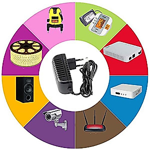 12V 3A Power Supply Adapter, 100V-240V to 12V 3A Wall Mounted 12V Switching for DC12V CCTV Camera LED Strip Light rc Balance Charger with 5.5X2.1 DC Female Plug to Screw Connection (2PACK)