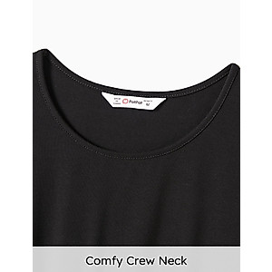 PATPAT Matching Family Outfits Mommy and Me Dresses Matching Set Mom and Daughter Matching Outfits Long Sleeve Patchwork Belted Dress and Button Down Plaid Shirts Khaki Buffalo Plaid Dress for Women M