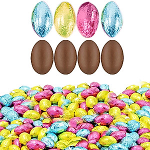 Easter Chocolate Eggs, Multicolored Foil Wrapped Milk Chocolate, Kosher Half-Pound Approx. 45 Eggs
