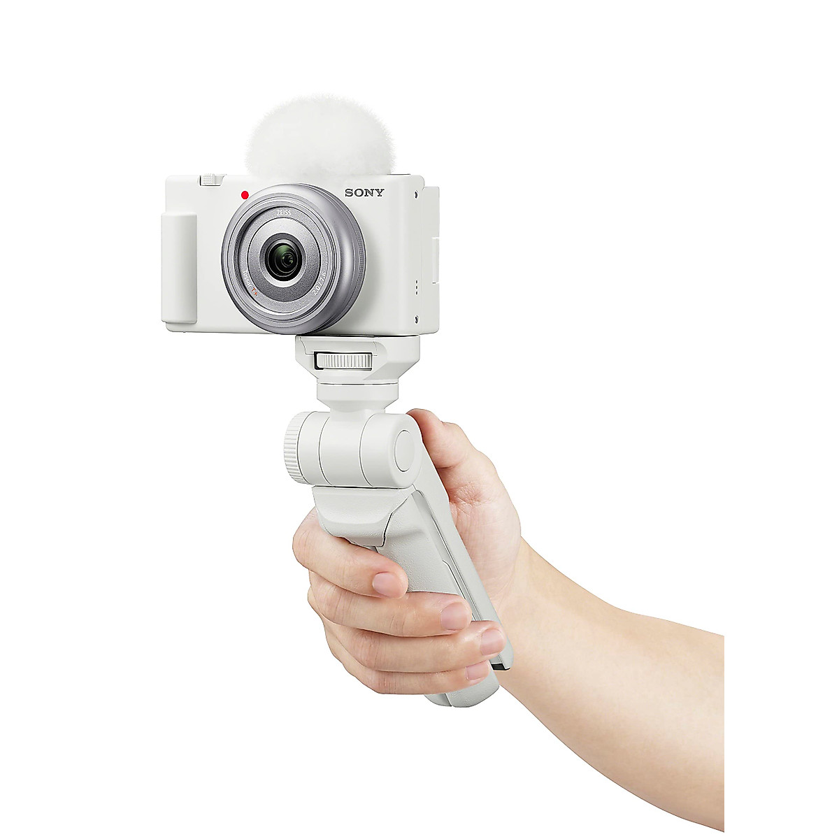 Sony ZV-1F Vlog Camera for Content Creators and Vloggers (White) (Renewed)