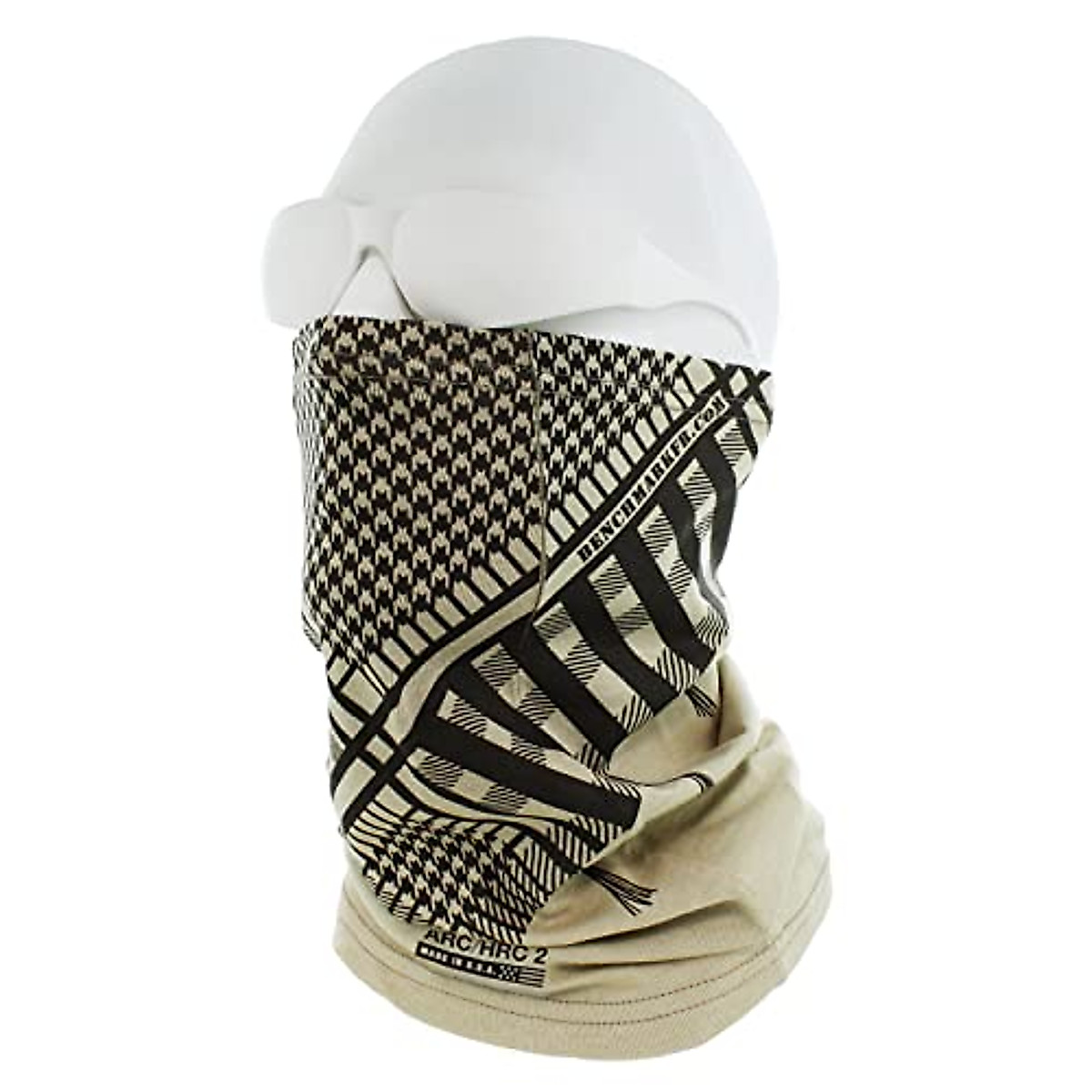 BENCHMARK FR Flame Resistant Face Mask Neck Gaiter - CAT2 (American Shemagh, Beige)