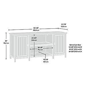 Sauder Costa Credenza, Chalked Chestnut finish