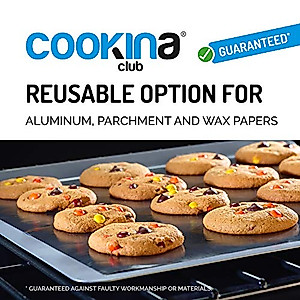 COOKINA Reusable Non-Stick Mat – Extra-long and 100% Non-Stick, Easy to Clean and Cut to Size for the Oven and Barbecue