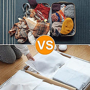 Hotyin 20pcs Travel Storage Bags, Plastic Packaging Bags with Vent 25*35cm, Frosted Zip-lock Poly Bags Space Saver for Clothes, Shoes, Cosmetics, Packaging Products