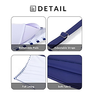 Yonique 3 Piece Tankini Swimsuits for Women Swim Tank Top Bathing Suits with Boy Shorts and Bra Athletic Swimwear Blue XL